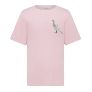 SOUR FIGS Standing Dove Print  T-shirt - Pink