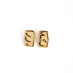 SUPERDIVAJEWELLERY Vanessa Square Drop Earrings Gold