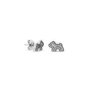 CLOUD HAVEN Logo Stud Earrings - Silver