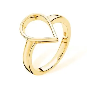 LUCY QUARTERMAINE Open Petal Ring In Vermeil Gold