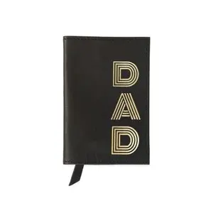 VIDA VIDA Classic Leather Passport Cover- For Dads - Black