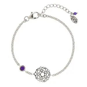 CHARLOTTE'S WEB JEWELLERY Crown Chakra Bracelet Amethyst - Silver