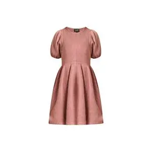 KNOWN SUPPLY Puff Sleeve Waffle Knit Babydoll Dress - Pink