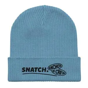 ANCHOR & CREW Light Snatch Gen. Organic Cotton Embroidered Beanie - Blue