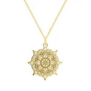 CARTERGORE Medium Classic Mandala Pendant Necklace - Gold