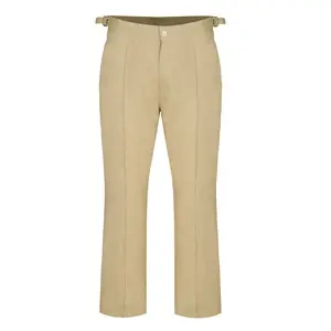 DAVID WEJ Neutrals Hugo Linen Trouser With Side Adjuster - Beige