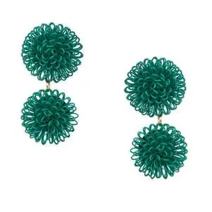 Pat’s Jewelry Double Pompom - Green