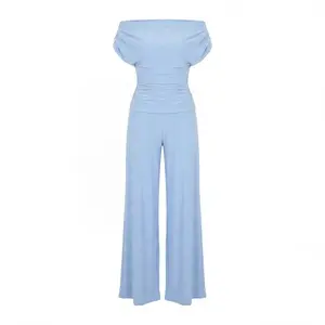 ATOM LABEL Carbon Jumpsuit In Baby - Blue