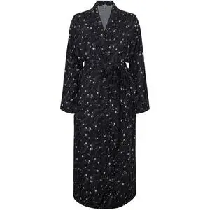 LILY AND LIONEL Corina Kimono Style Shooting Star Print Robe - Black