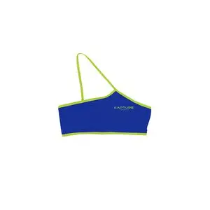 KAPTURE Dayglow One Shoulder Recycled Bikini Top - Blue