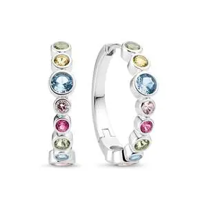 SIF JAKOBS JEWELLERY Earrings Sardinien Creolo Multicolour - Silver
