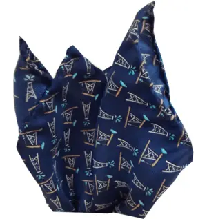 LAZYJACK PRESS High Octane Pocket Square - Blue