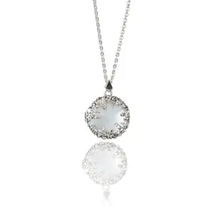 KASUN LONDON Ivory Pearl Locket - Silver