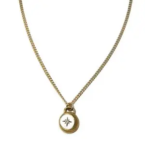 Rachel Nathan Gold / White Morning Star Necklace - Gold/white