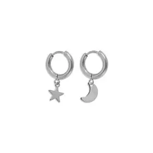 A WEATHERED PENNY Astral Hoops - Silver