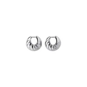 GUTTA DESIGN Bombé Earring Rhodium Plated - Silver
