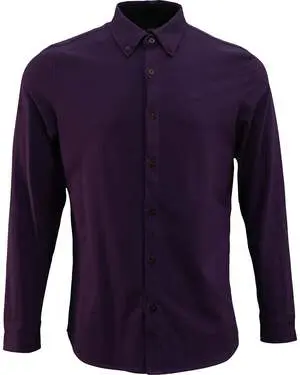 LORDS OF HARLECH Sawyer Knit Shirt Plum