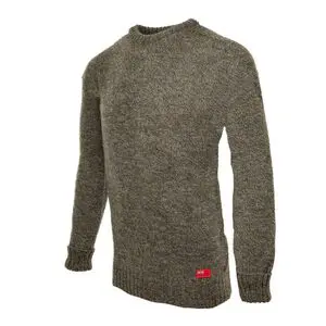 ARTHUR BEALE Brown / Grey Oiled Wool Pelmo® Jumper Derby Tweed - Brown/grey