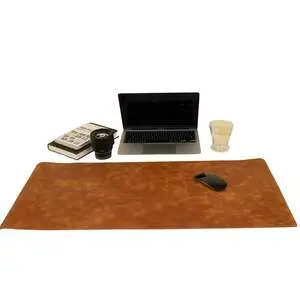 LEATHERE Luxurious Leather Desk Mat Rich Tampa - Brown