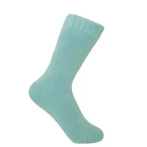 PEPER HAROW - MADE IN ENGLAND Ribbed Cuff Bed Socks - Blue