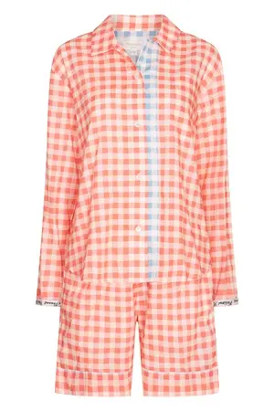 NOLOGO-CHIC Gingham Set Shorts Pj Cotton - Pink