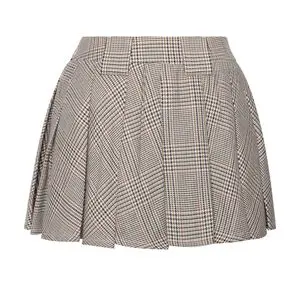MISS CIRCLE NEW YORK Oaklyn Plaid Pleated Mini Skort - Blue/brown