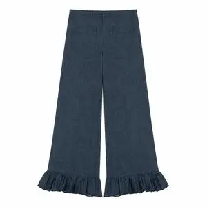 Carmen Says Wide-leg Jeans With Ruffle Hem