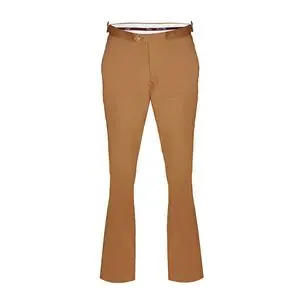 DAVID WEJ Paco Loose Fit Chinos Trouser With Side Adjusters - Brown