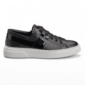 KURT LINCOLN Leather Sneakers - Black