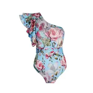 NUR KARAATA Begonia Blu Swimsuit - Blue