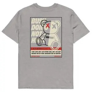 ANCHOR & CREW Heather Four Busy Doing Nothing Editions Organic Cotton T-shirt - Grey