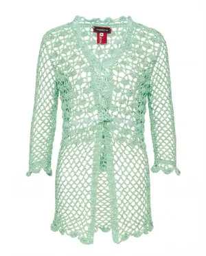 ANDREEVA California Mint Handmade Crochet Shirt - Green