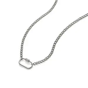 BERMUDA WATCH COMPANY Maivelle Lexi Carabiner Chain Necklace - Silver