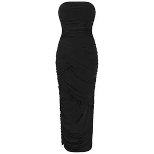 CELESTINE & MAE Meissa Midaxi Dress In Navsoul - Black