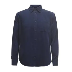 VUSTRA Habor Coastal Corduroy Button-down Shirt - Blue