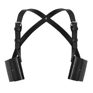 BADASS & GODDESS LEATHER Black / Silver Holsters Harry Black - Black/silver