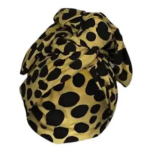 ROMER MILLINERY Modern Leopard Print Cotton Twisturban Turban - Brown