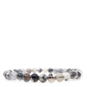 Shar Oke Rutilated Quartz Beaded Bracelet - Black