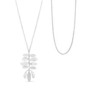 Joidart Long -plated Necklace With Pendent Silvela - Silver