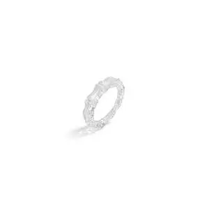GOLD & HONEY Bamboo Ring In Clear - White