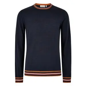 MG RIVERS Extrafine Merino The Crew Navy - Blue