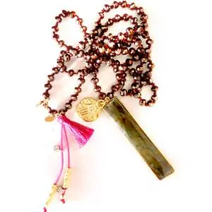 Persia Donà Jewelry Labradorite Magical Necklace - Brown