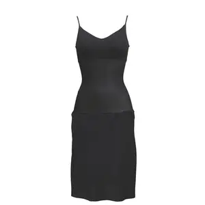 AROMATIQUE Pure Ribbed Silk Nightdress - Black
