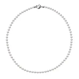 ROSEATE JEWELRY Roseate Akoya White Pearl Strand With Sterling Heart Clasp, Mini - Silver