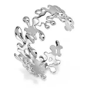 LUCY QUARTERMAINE Sterling Splash Hinged Bangle - Silver