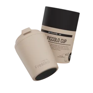 Fressko Neutrals Piccolo 4oz / 118ml Reusable Coffee Cup, Stainless Steel Oat - Brown