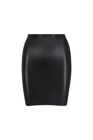 Commando Faux Leather Control Smoothing Mini Skirt, Sk08 - Black