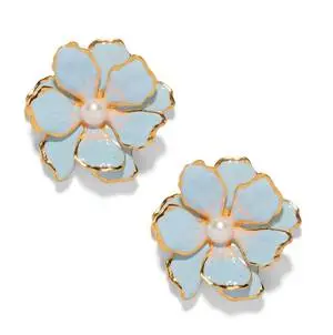 THE PINK REEF Small Double Florals In Baby - Blue