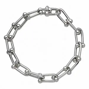 BELINDA JEWELZ Beaded Paperclip Bracelet - Silver