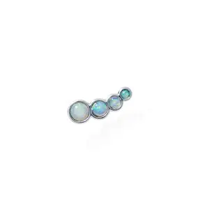 LEE RENEE Opal Climber Earring Left Ear - Silver